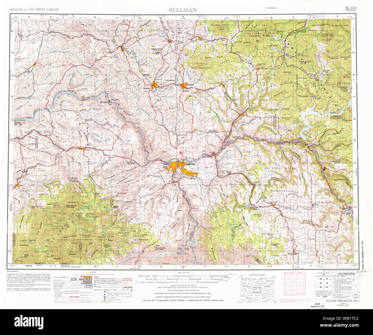 Map of pullman washington hi-res stock photography and images - Alamy