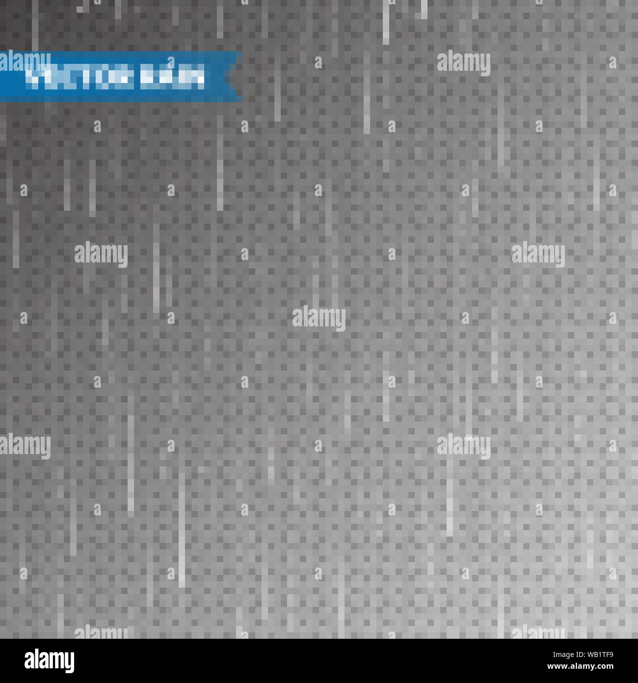 Realistic rain texture on transparent background. Rainfall, water drops ...