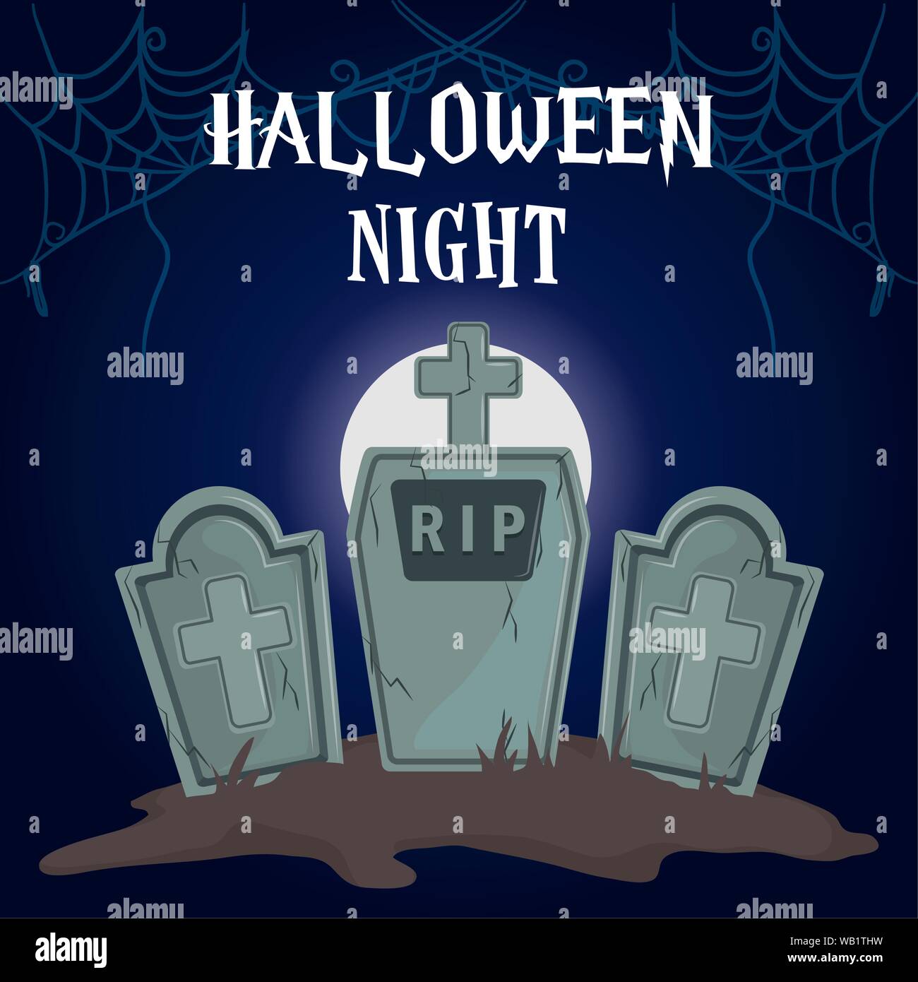 happy halloween scary night cartoon Stock Vector Image & Art - Alamy