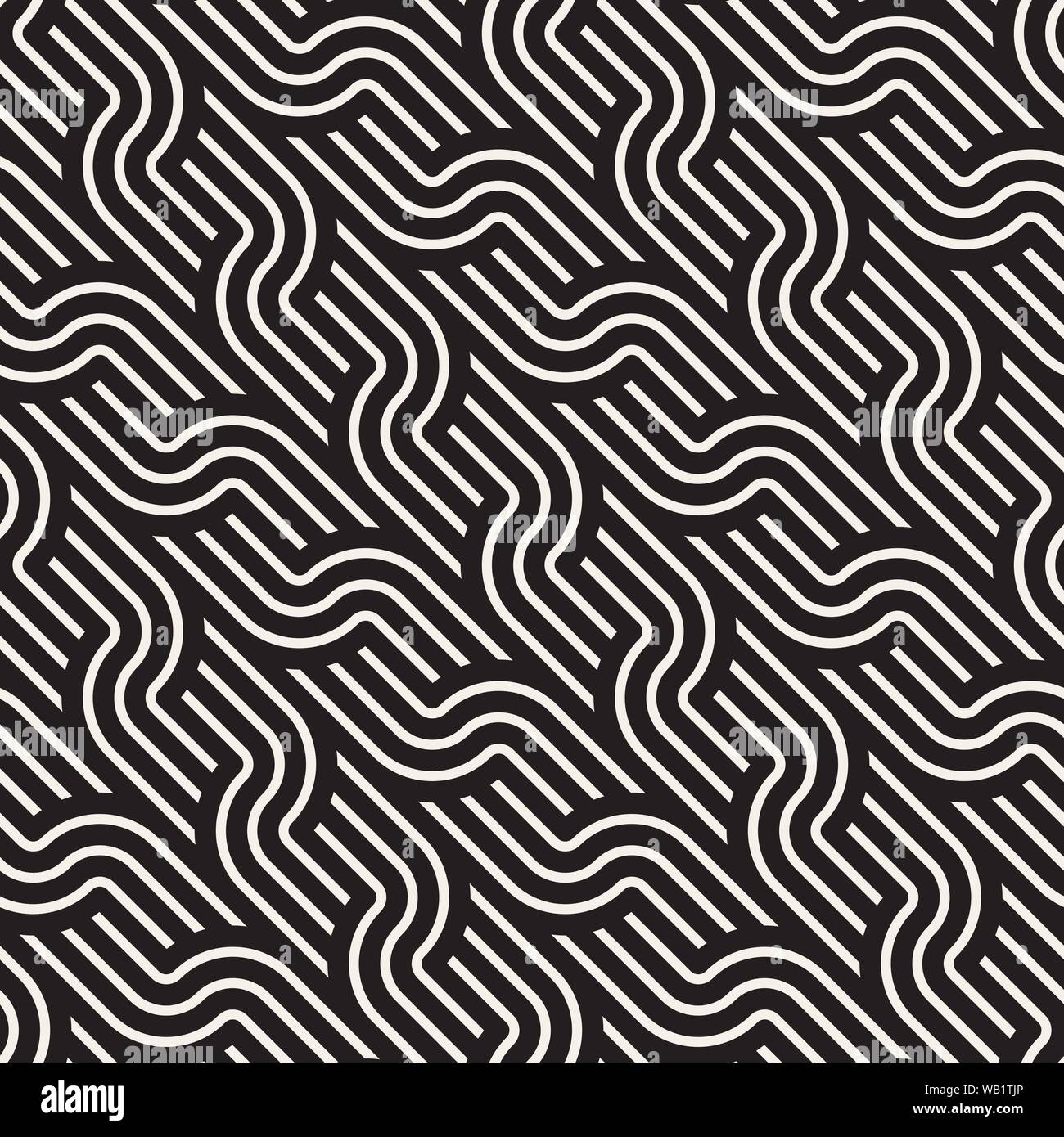Vector seamless pattern. Concentric bold circles. Geometric striped ...