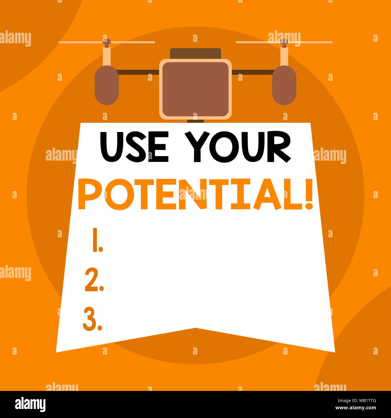 Writing note showing Use Your Potential. Business concept for achieve ...