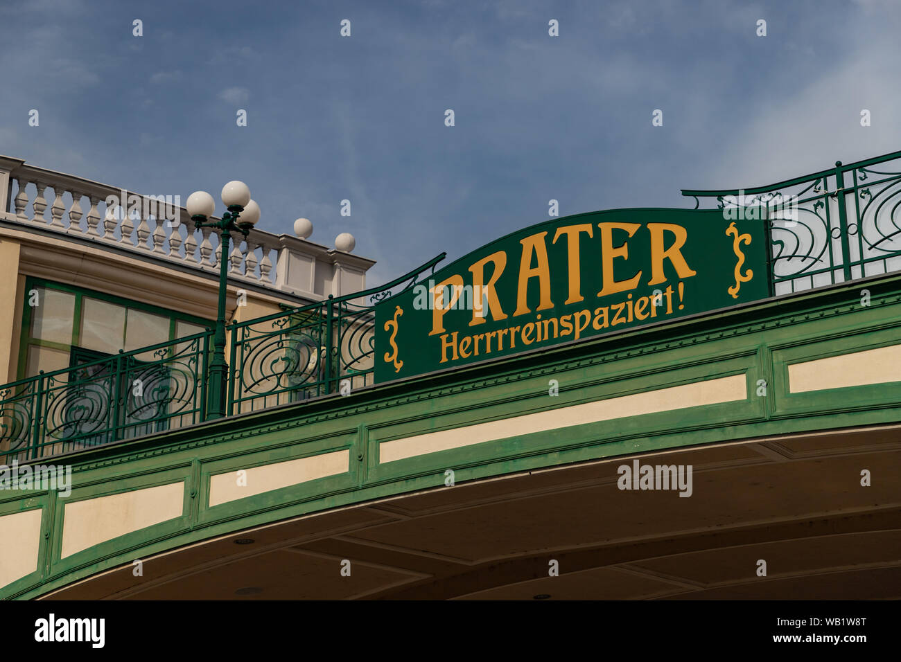 A picture of the Prater sign on Vienna's iconic amusement park Stock ...