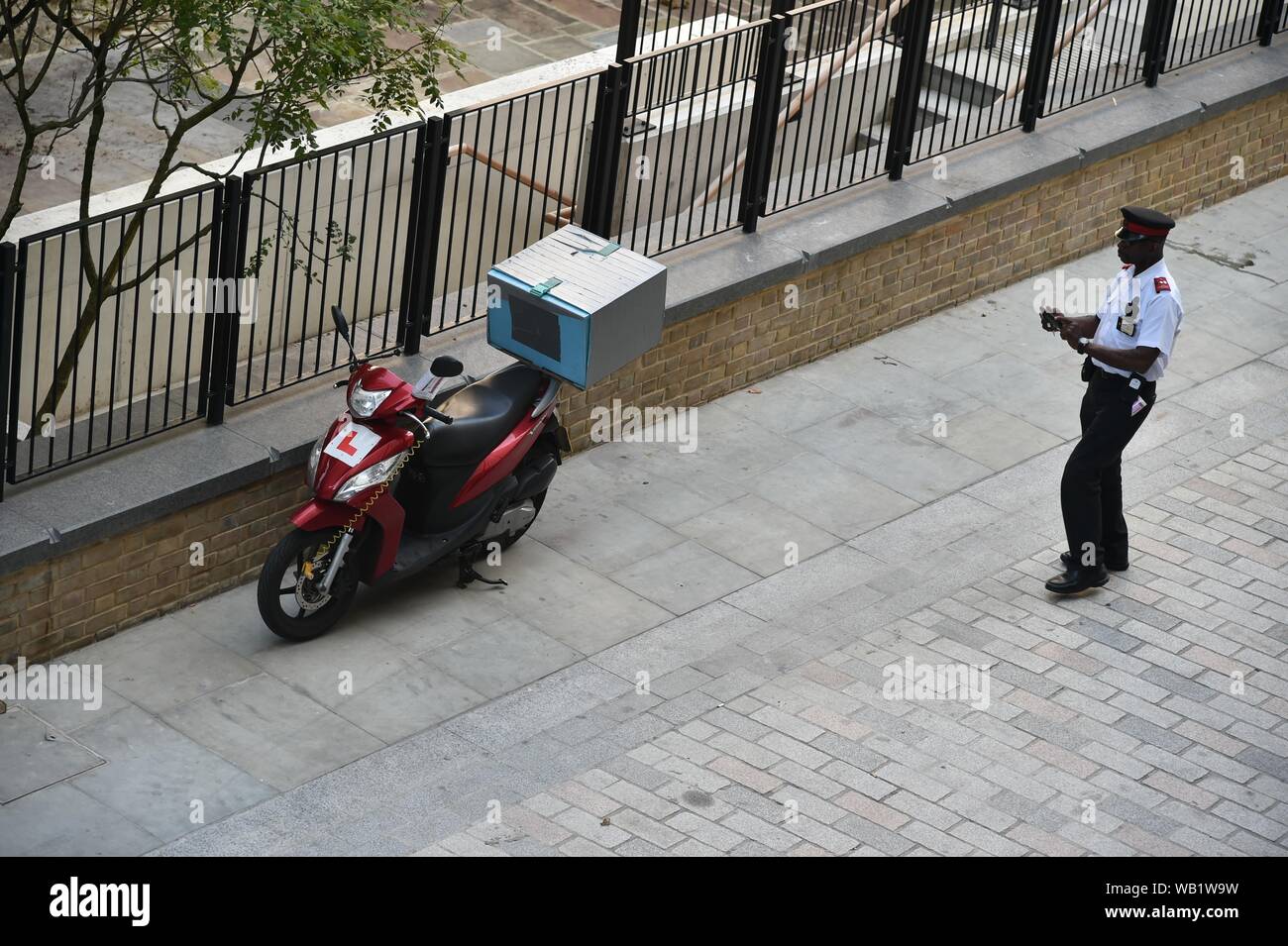 Motorbike parking ticket hi-res stock photography and images - Alamy