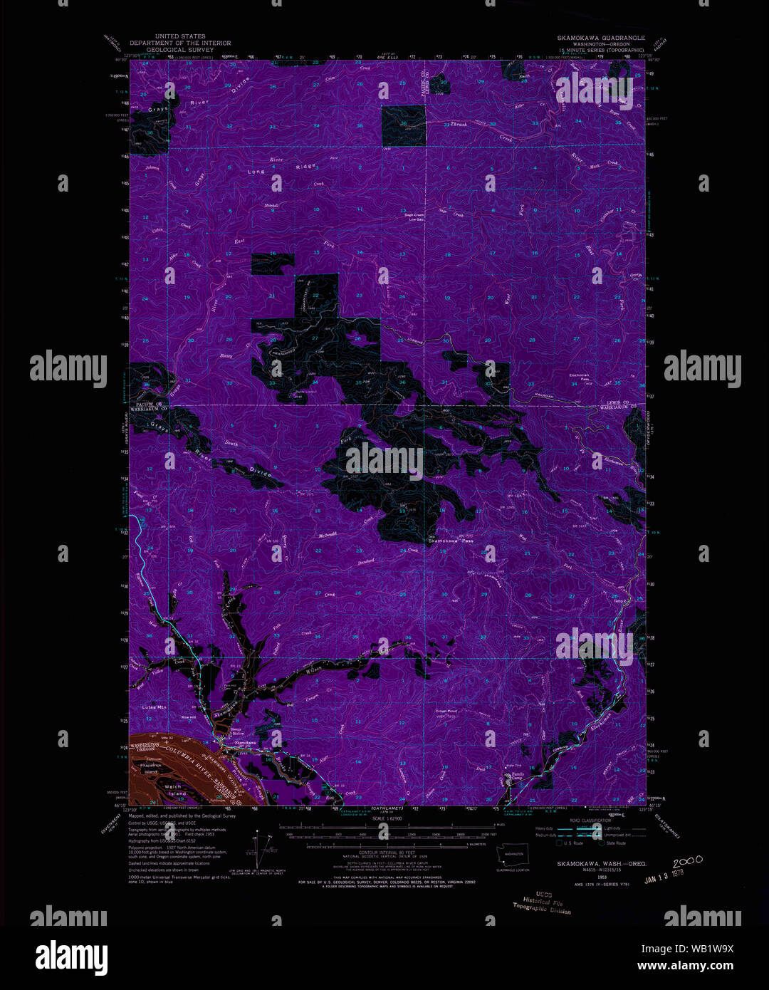 Map of skamokawa hi-res stock photography and images - Alamy