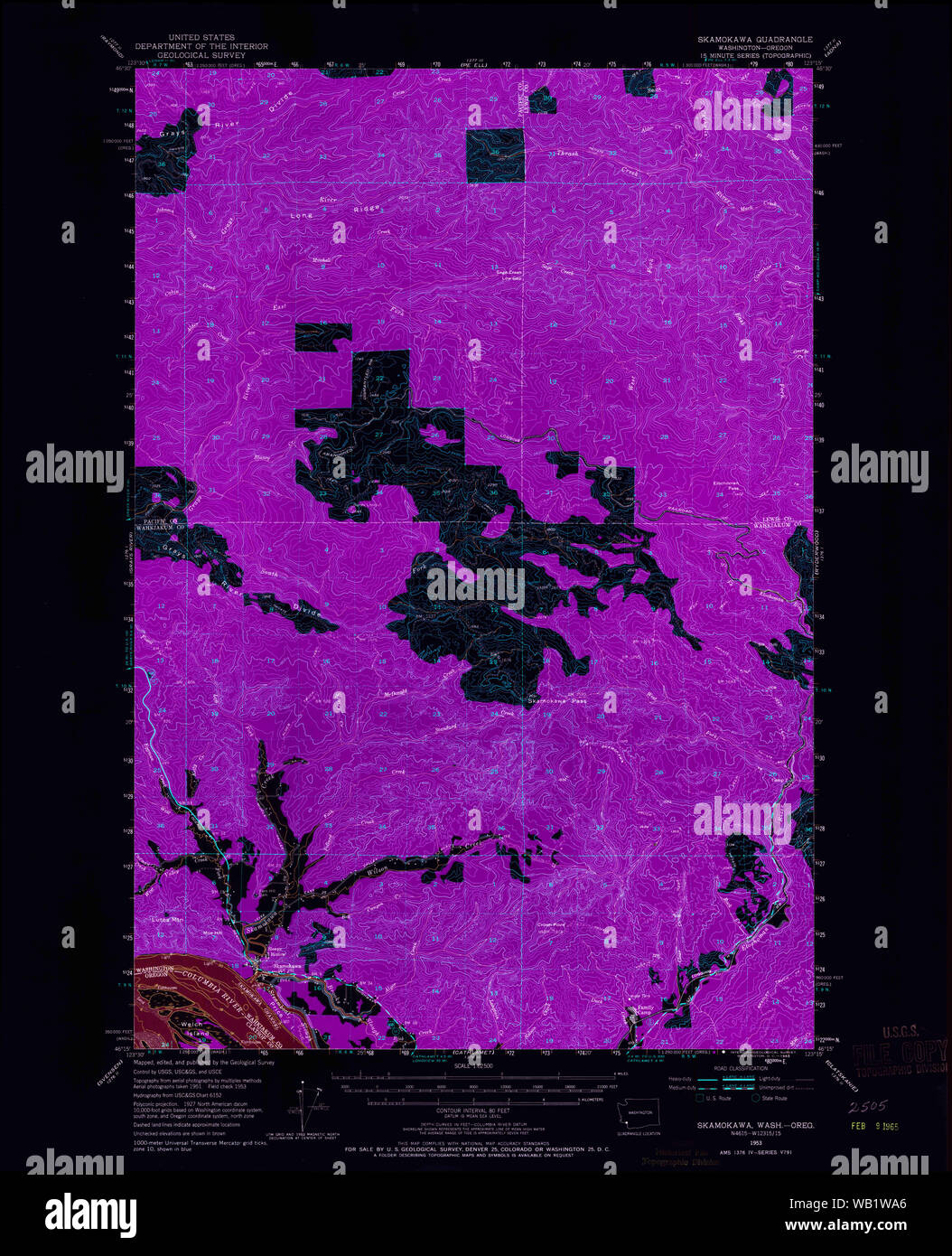 Map of skamokawa hi-res stock photography and images - Alamy