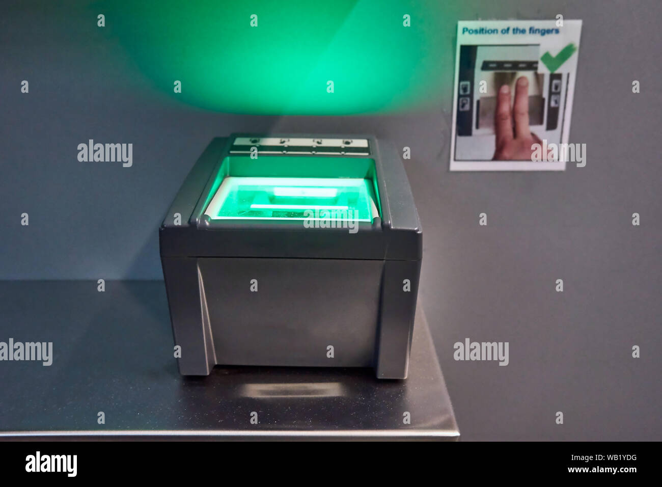 Finger on biometric fingerprint reader hi-res stock photography and ...