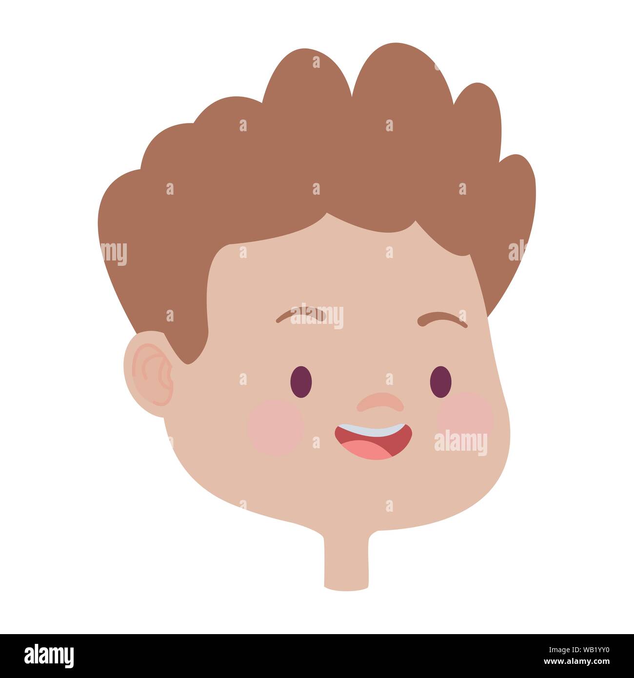 Happy kid smiling face cartoons Stock Vector Image & Art - Alamy