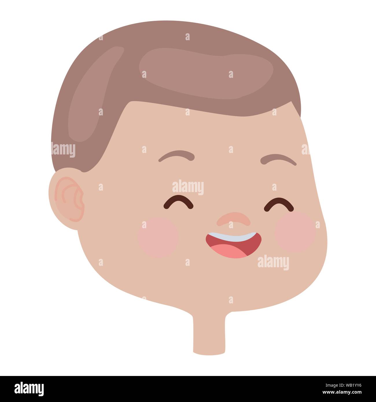 Happy kid smiling face cartoons Stock Vector Image & Art - Alamy