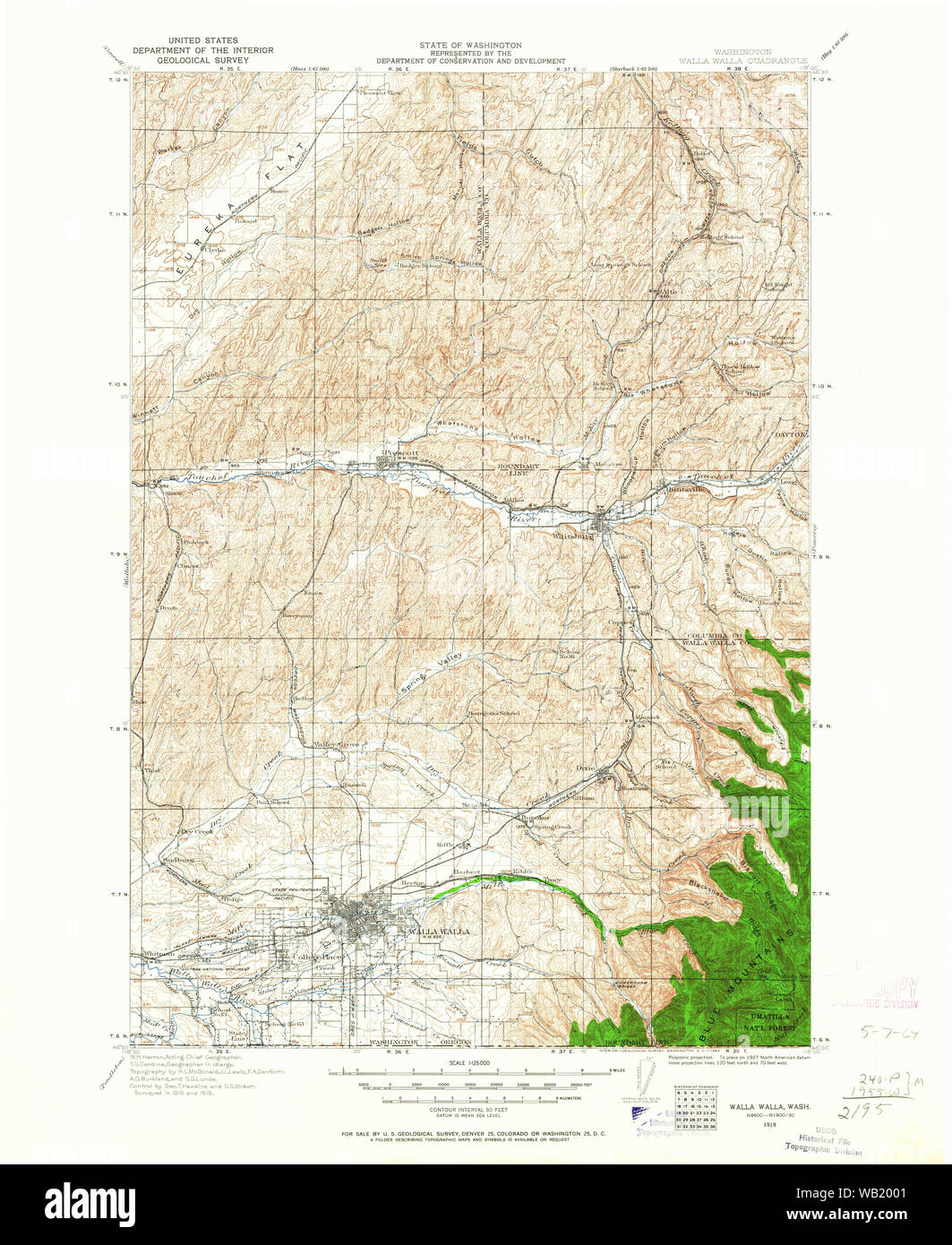 Map of walla walla washington hi-res stock photography and images - Alamy