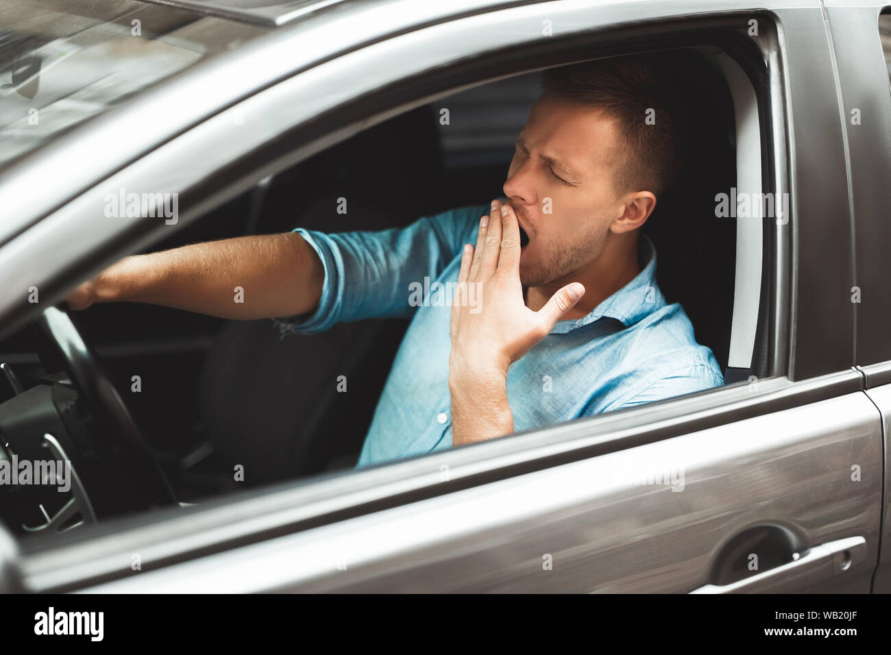 An irritated young man driving hi-res stock photography and images - Alamy