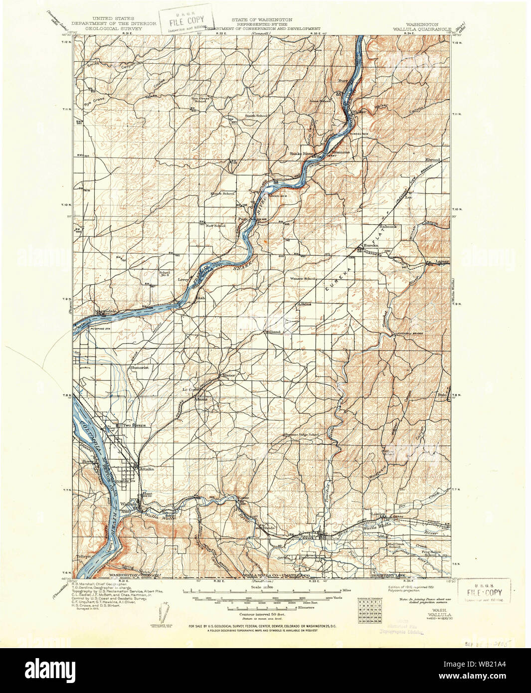Map of wallula washington hi-res stock photography and images - Alamy