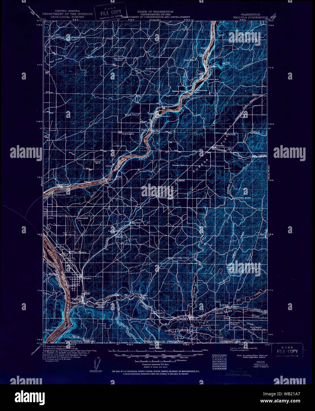 Map of wallula washington hi-res stock photography and images - Alamy
