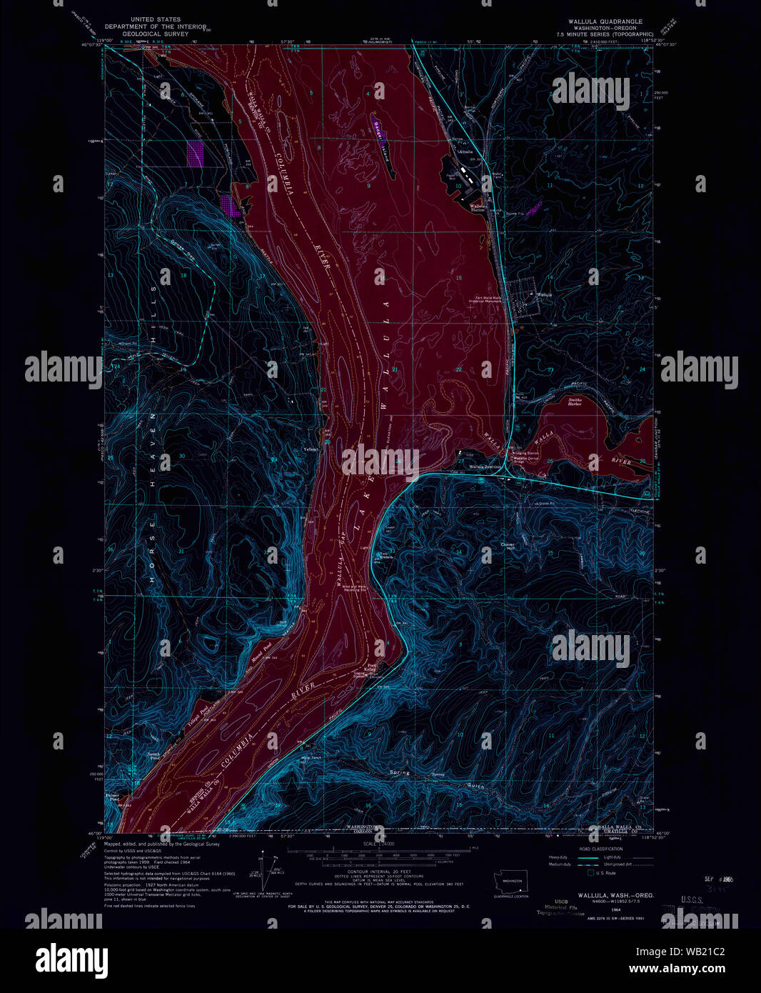 Map of wallula washington hi-res stock photography and images - Alamy