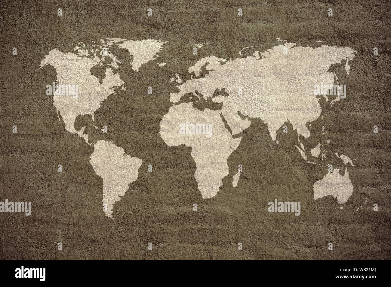 grunge map of the world Stock Photo - Alamy