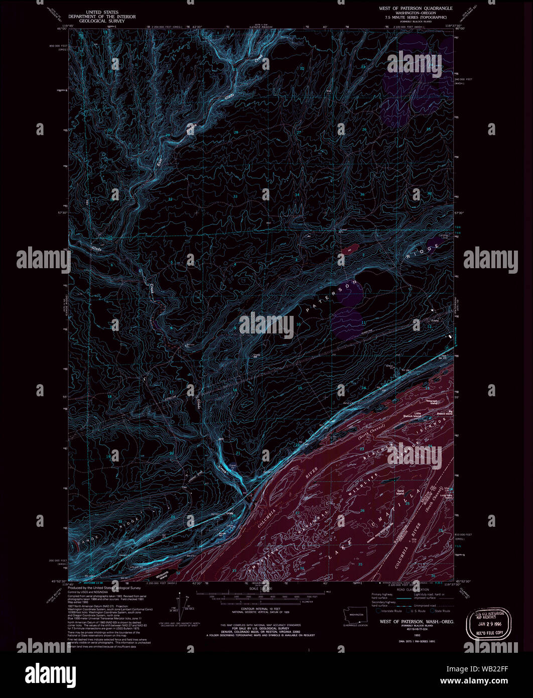 Paterson washington map hi-res stock photography and images - Alamy