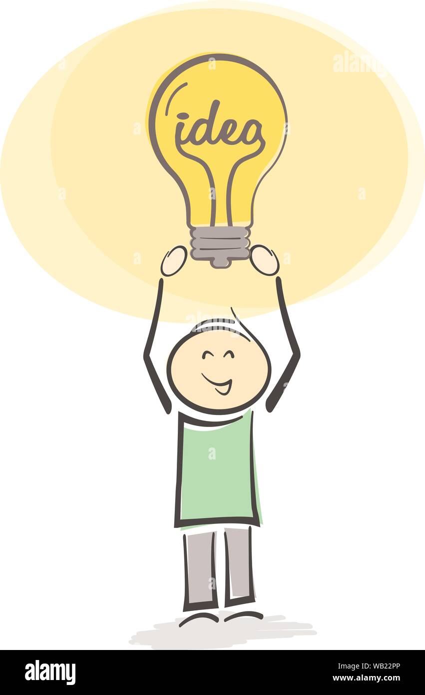 Cartoon vector doodle stickman man hi-res stock photography and images ...