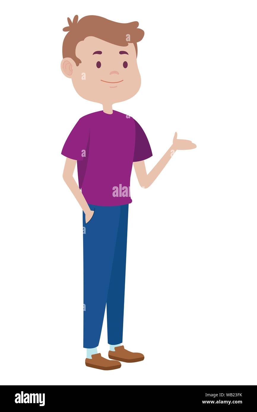 Teenager person smiling and greeting cartoon Stock Vector Image & Art ...