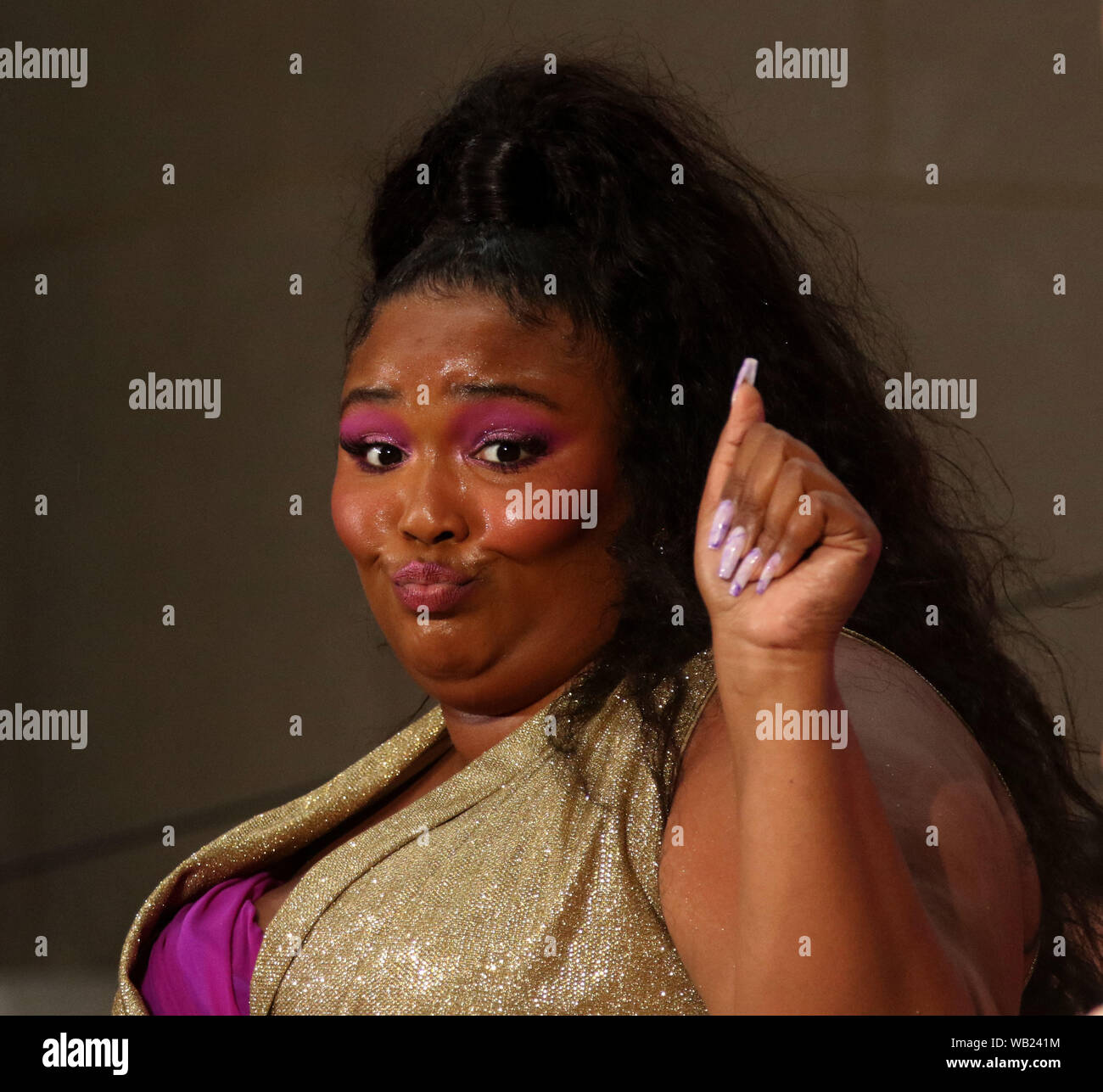August 23, 2019, New York City, New York, USA: Singer LIZZO performs on ...