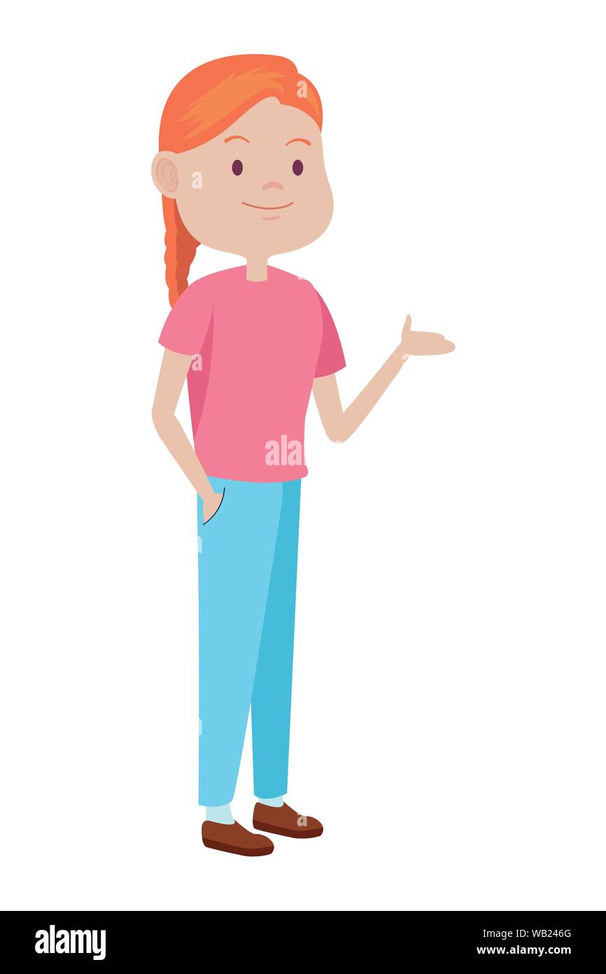 Teenager person smiling and greeting cartoon Stock Vector Image & Art ...