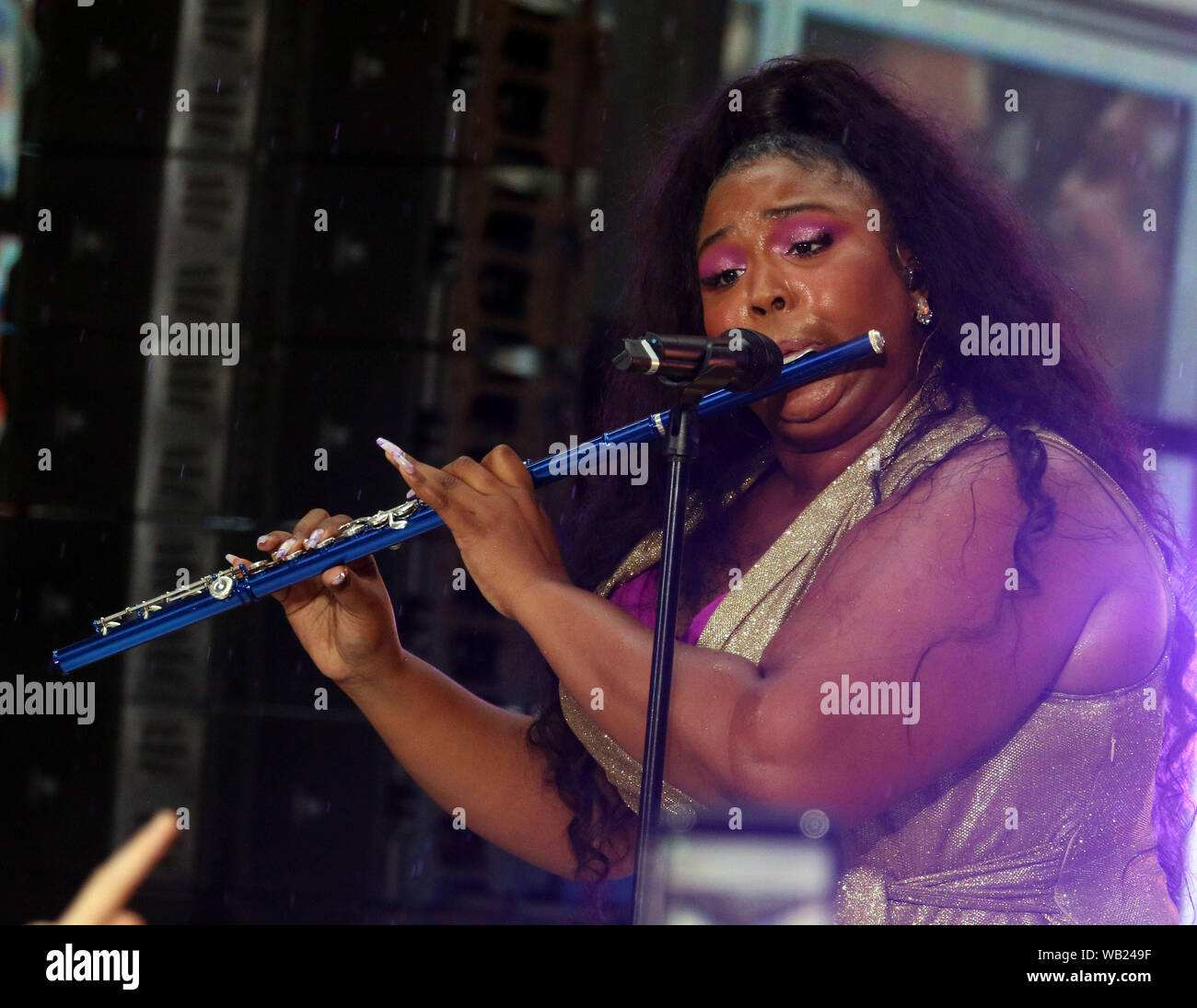 August 23, 2019, New York City, New York, USA: Singer LIZZO plays the ...
