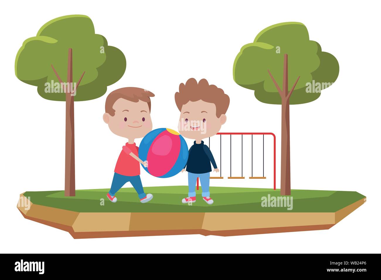 Cute happy kids having fun cartoons Stock Vector Image & Art - Alamy