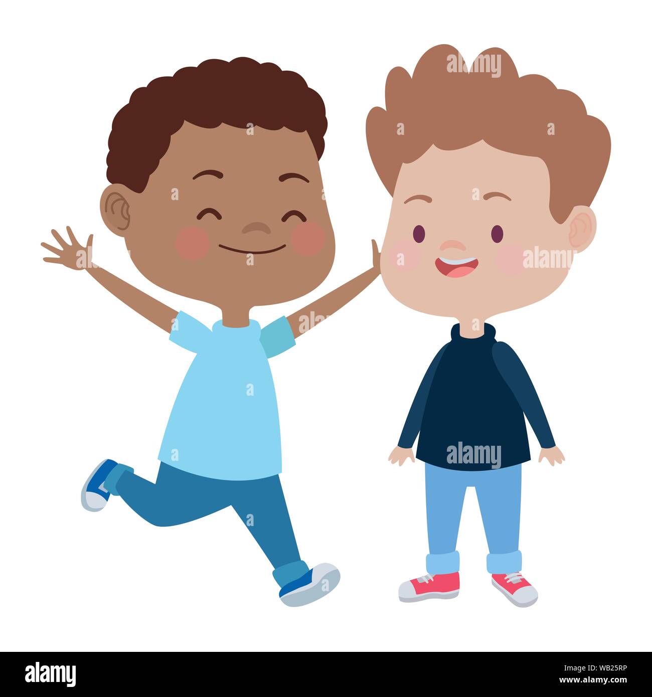 Cute happy kids having fun cartoons Stock Vector Image & Art - Alamy