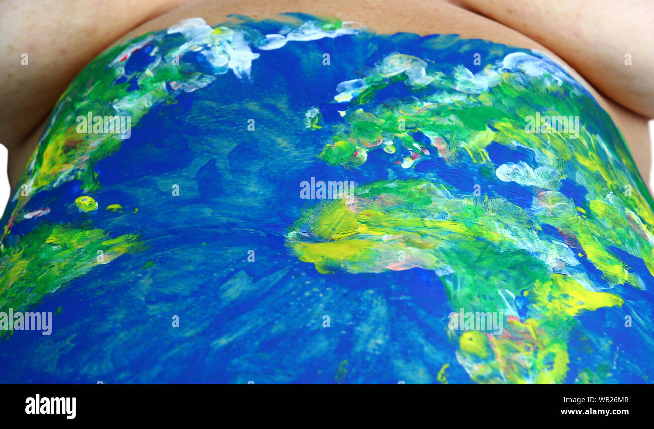 World map paint hi-res stock photography and images - Alamy