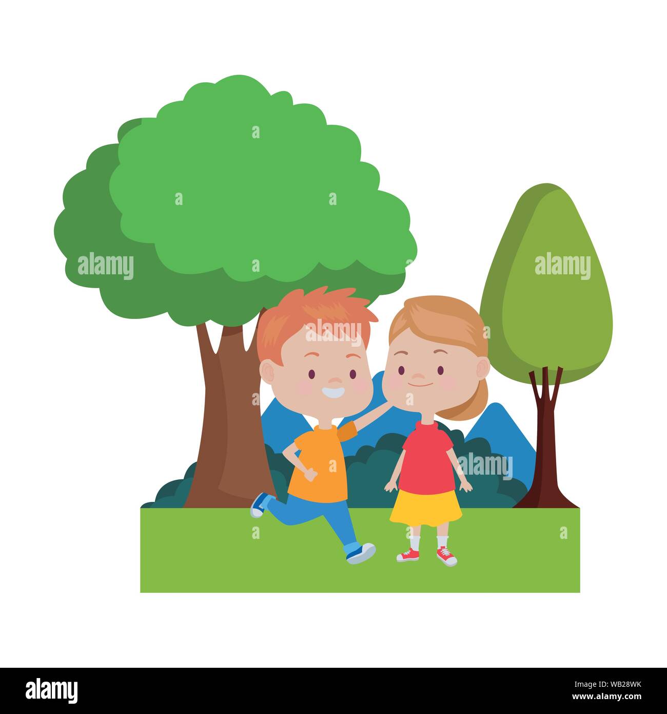 Cute happy kids having fun cartoons Stock Vector Image & Art - Alamy