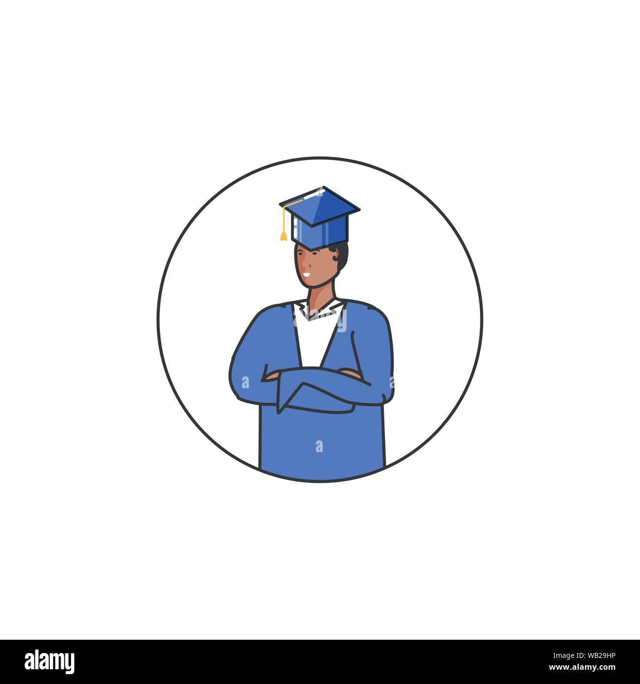 young boy student graduated character vector illustration design Stock ...
