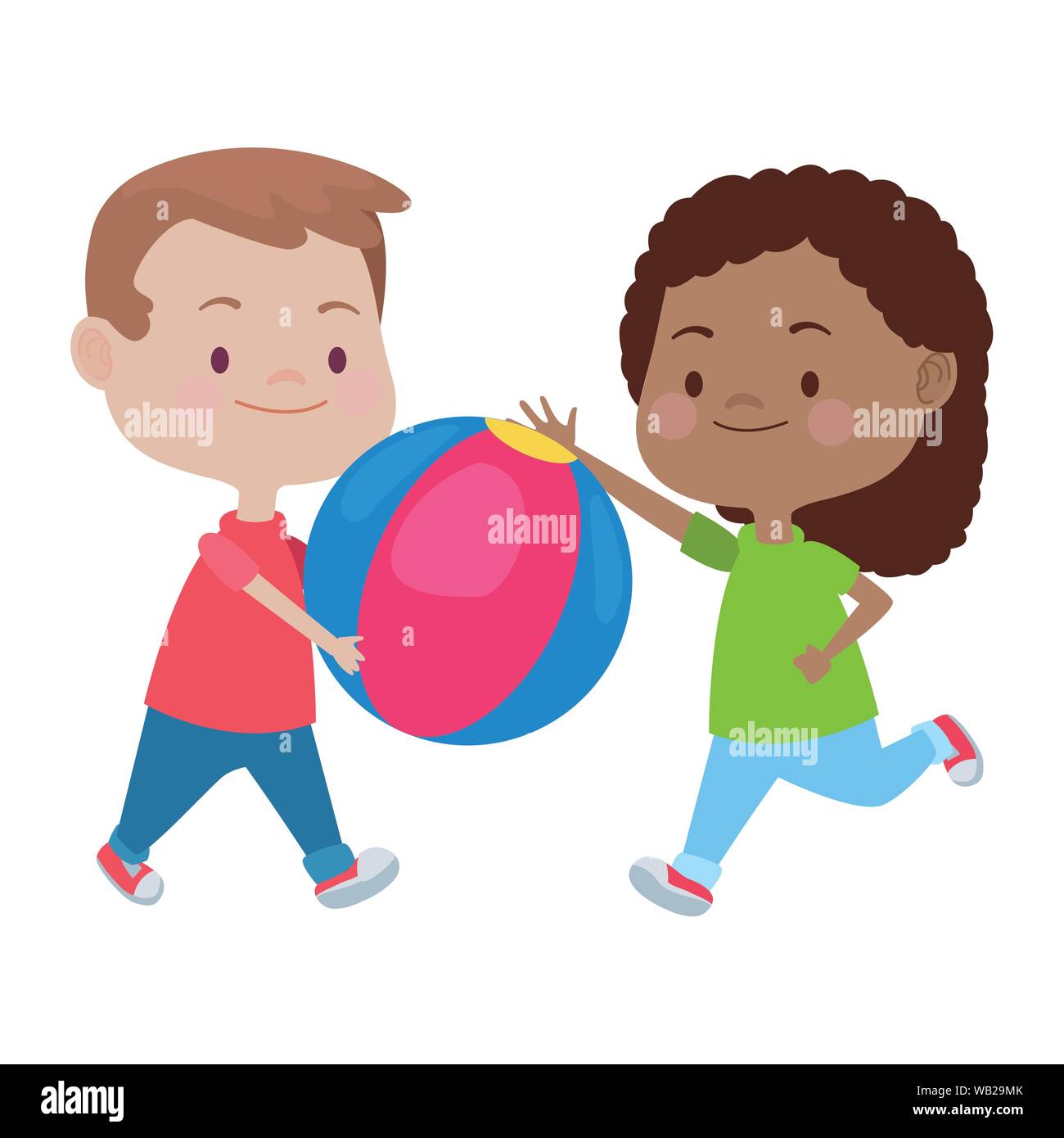 Cute happy kids having fun cartoons Stock Vector Image & Art - Alamy