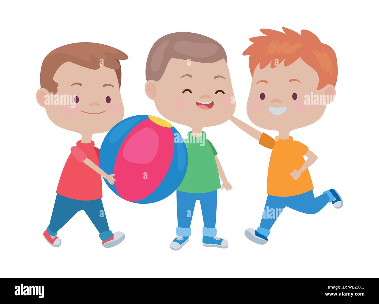 Cute happy kids having fun Stock Vector Image & Art - Alamy