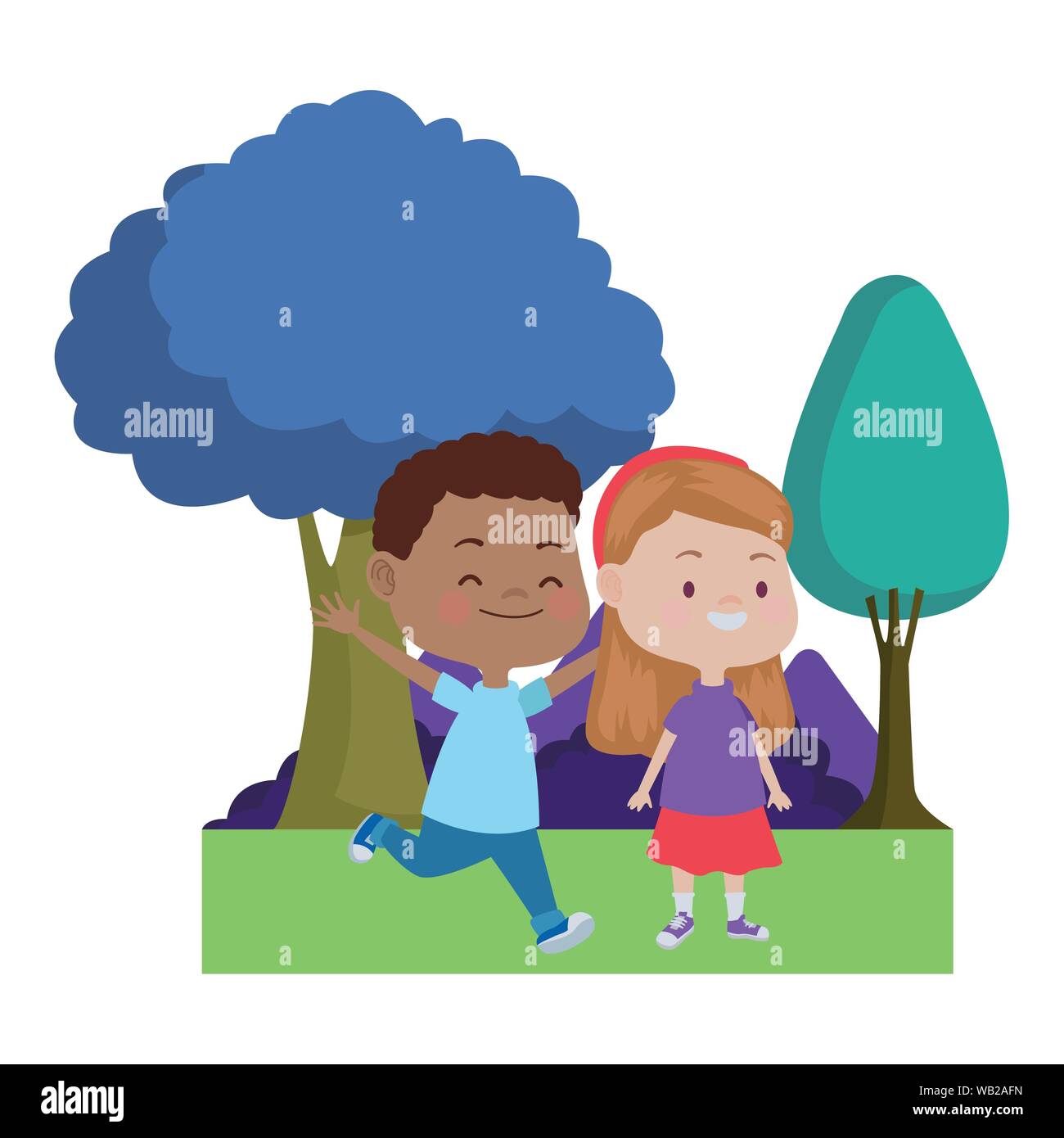 Cute happy kids having fun cartoons Stock Vector Image & Art - Alamy