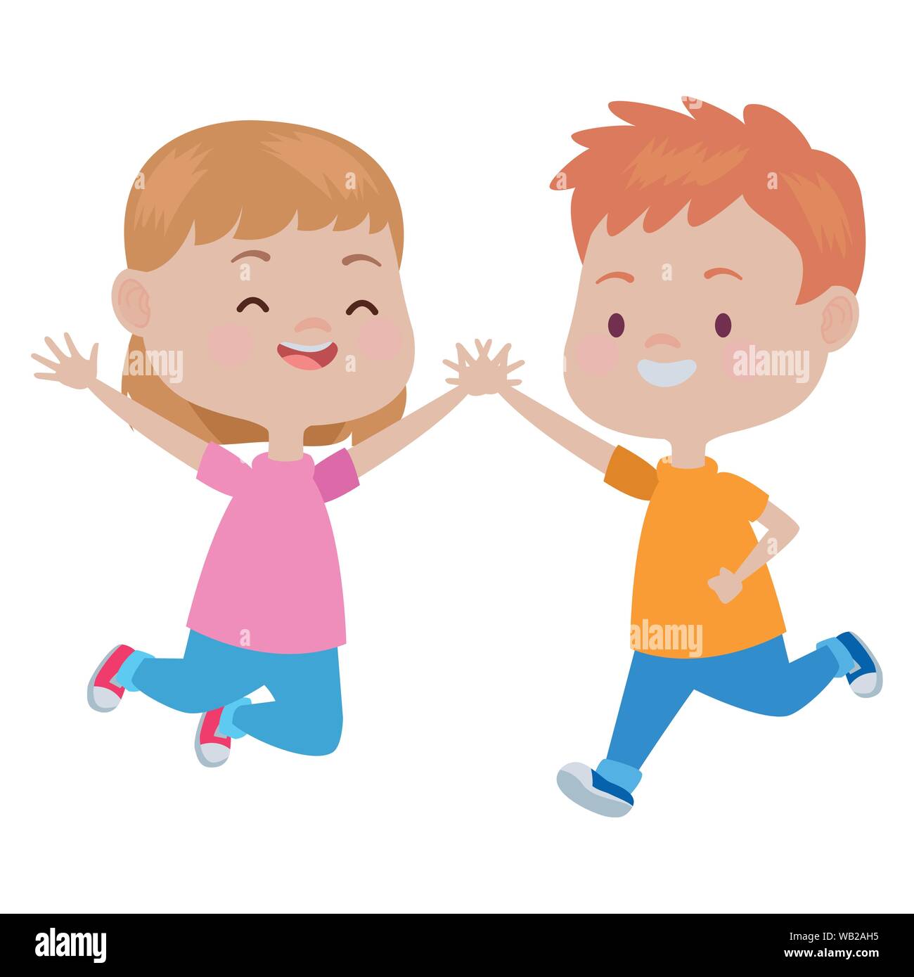 Cute happy kids having fun cartoons Stock Vector Image & Art - Alamy