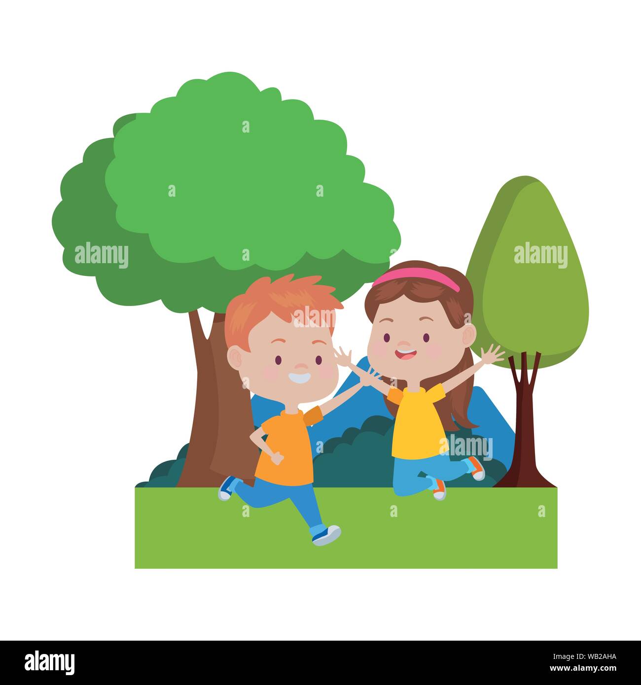 Cute happy kids having fun cartoons Stock Vector Image & Art - Alamy