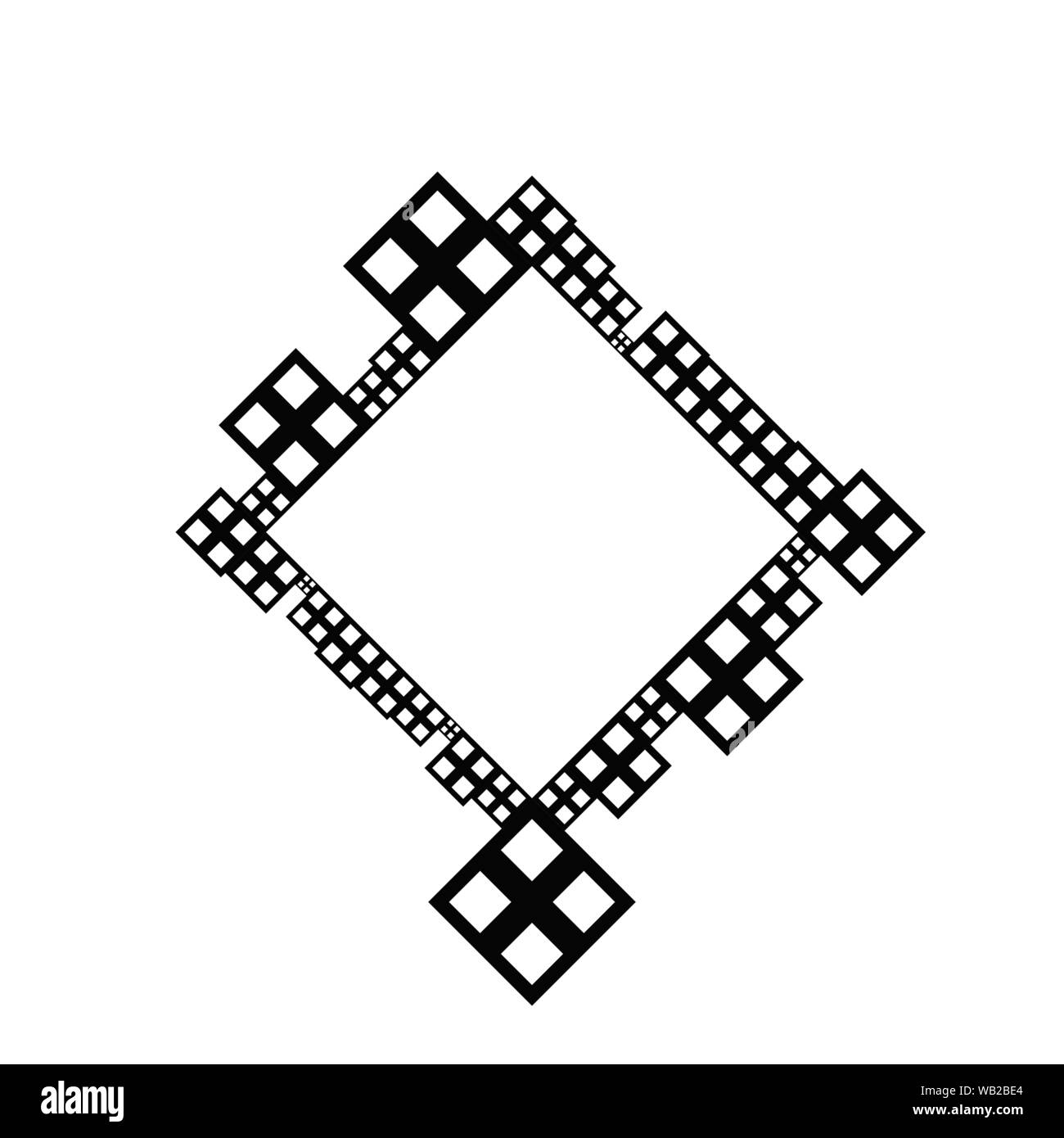 Minimal square badge background template - geometrical black and white ...