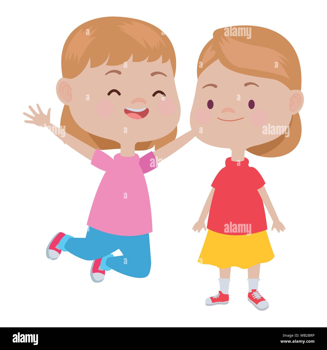 Cute happy kids having fun cartoons Stock Vector Image & Art - Alamy