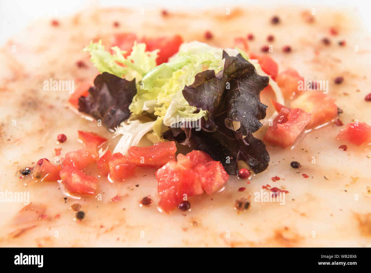 Dish white shrimp carpaccio hi-res stock photography and images - Alamy