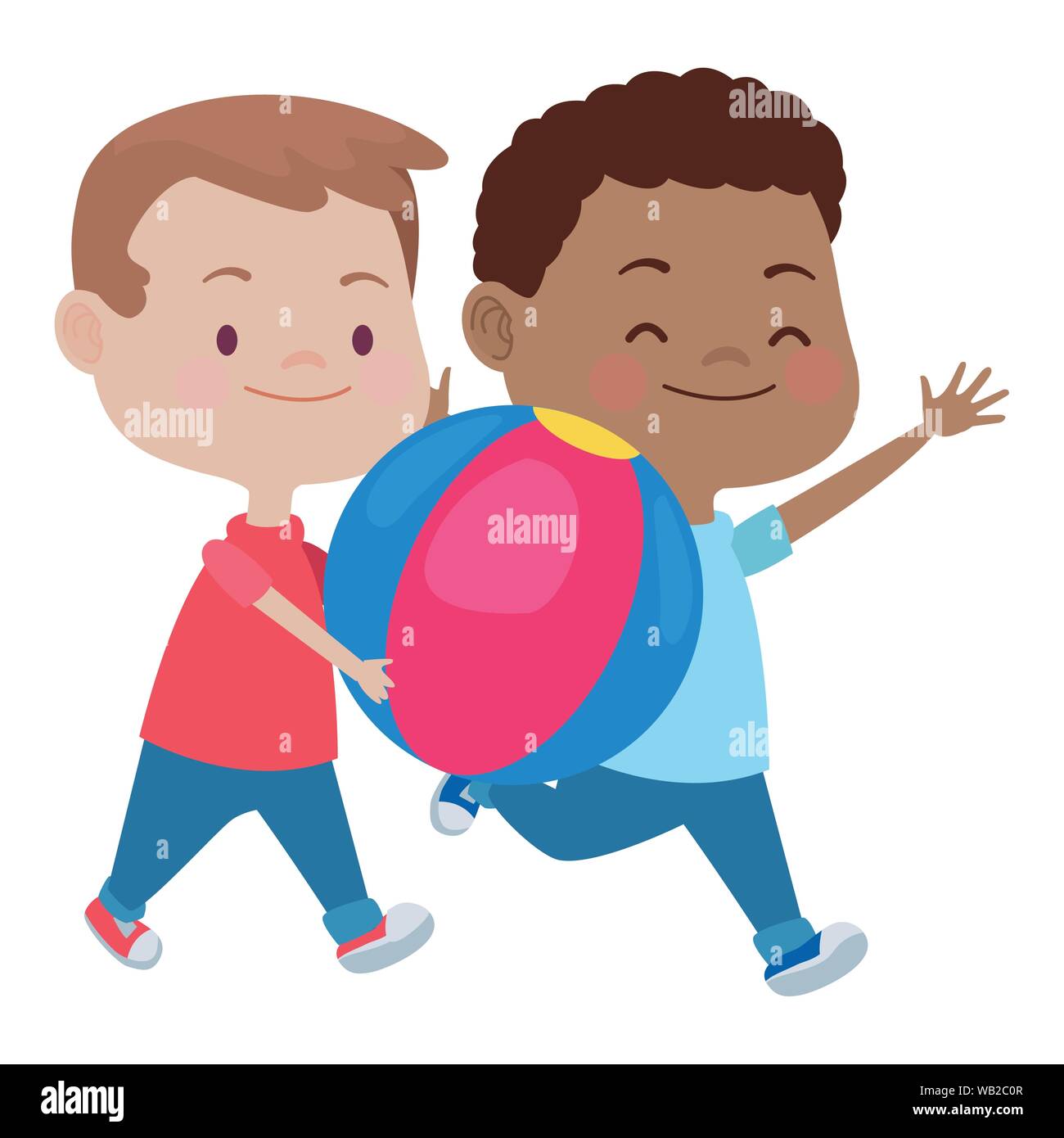 Cute happy kids having fun cartoons Stock Vector Image & Art - Alamy