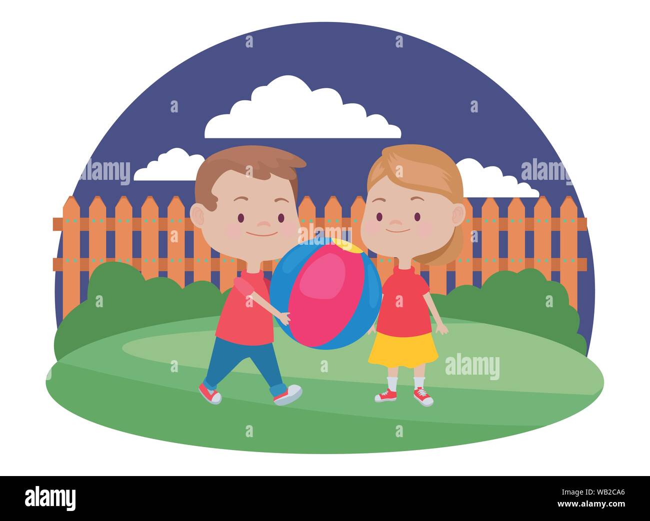 Cute happy kids having fun cartoons Stock Vector Image & Art - Alamy