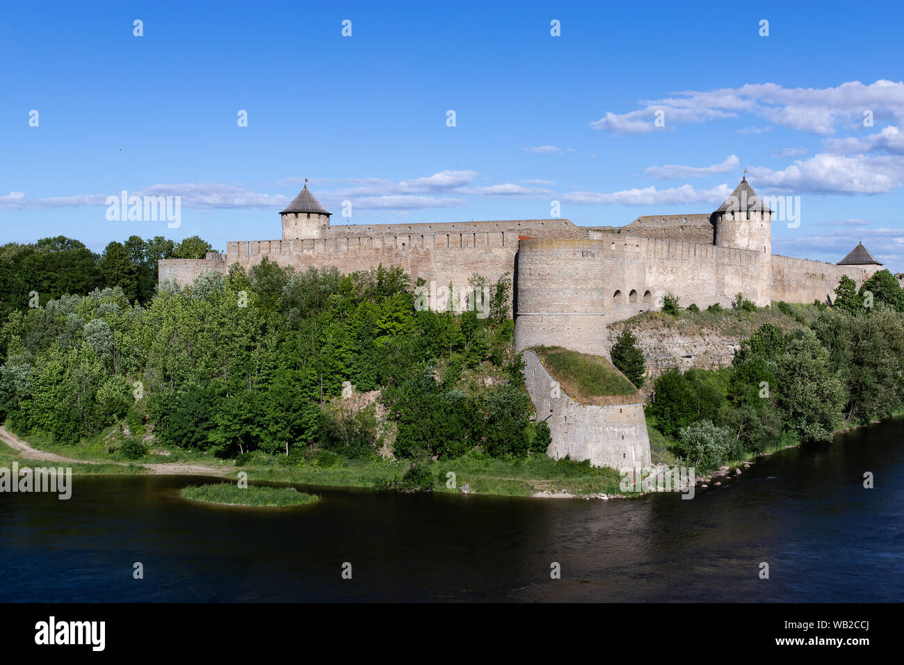 The medieval German castle in Estonia and the Russian fortress ...