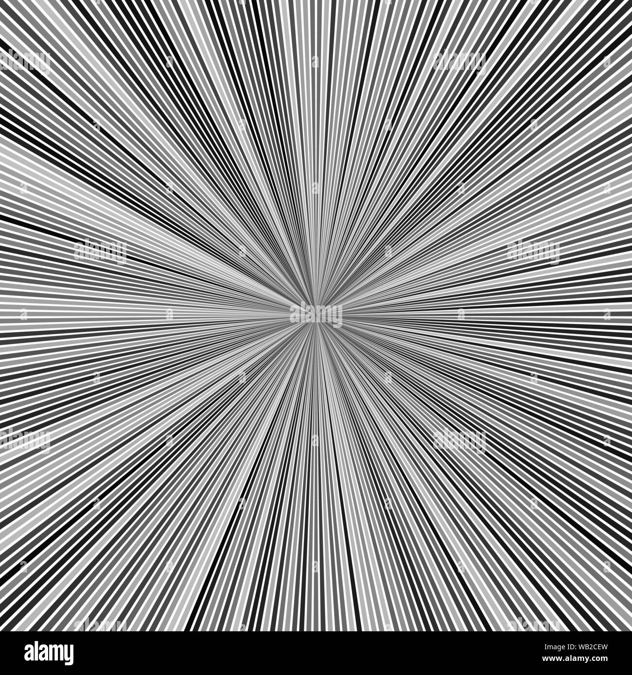 Grey psychedelic geometrcial explosion concept background - vector ray ...