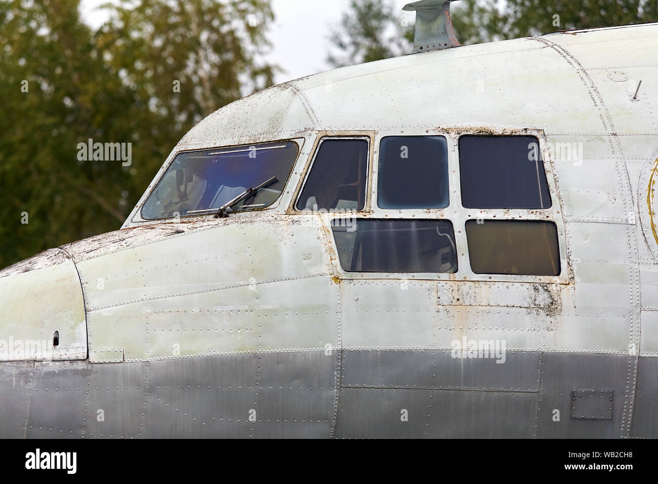 Elements of the old Soviet military plane close-up Stock Photo - Alamy