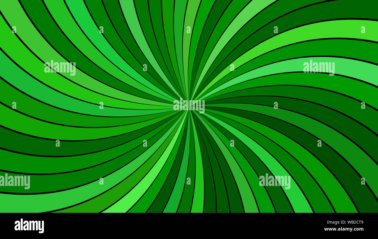 Green psychedelic geometrcial swirl stripe background - vector curved ...