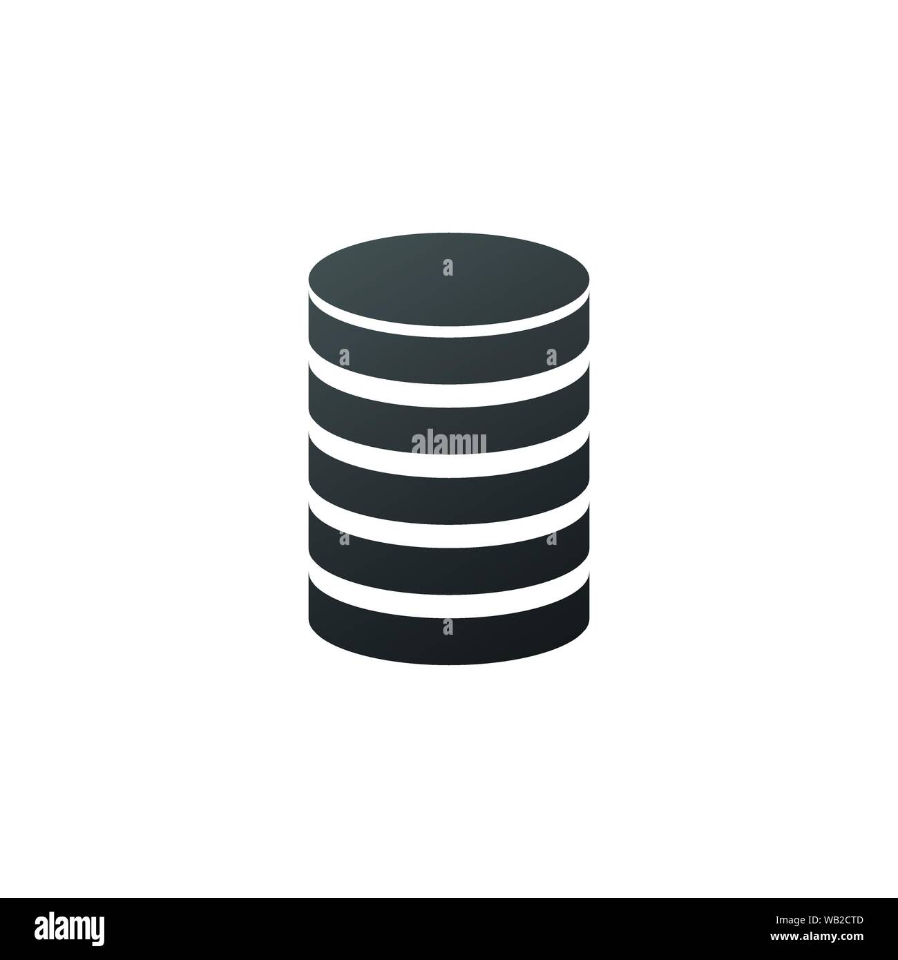 Database Icon, hosting data symbol, money or coin stack. Vector ...