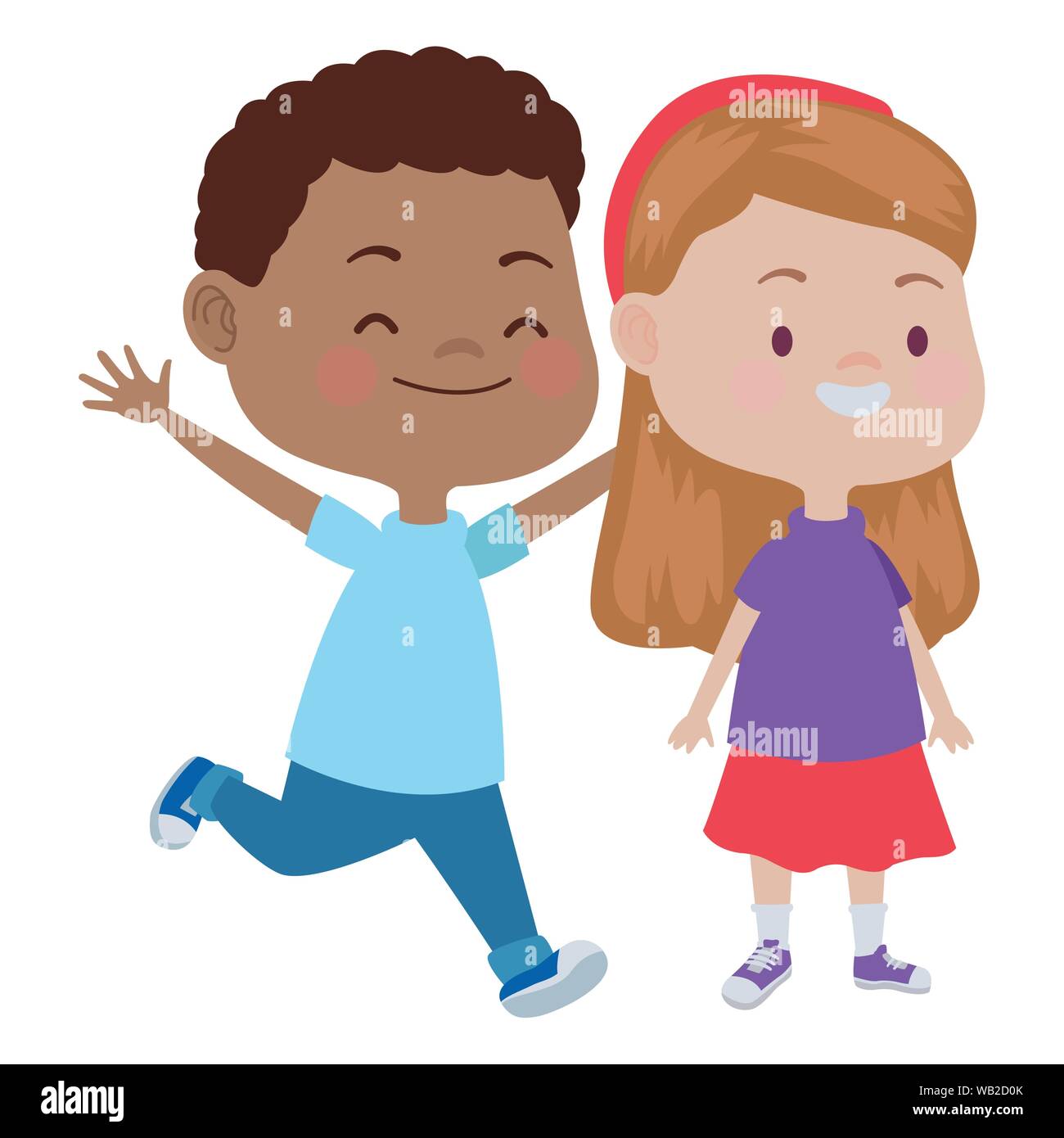 Cute happy kids having fun cartoons Stock Vector Image & Art - Alamy