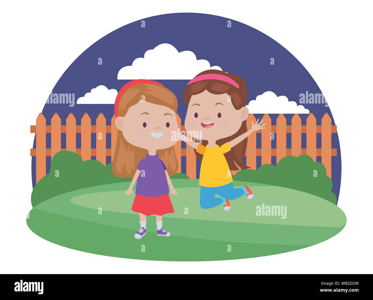 Cute happy kids having fun cartoons Stock Vector Image & Art - Alamy