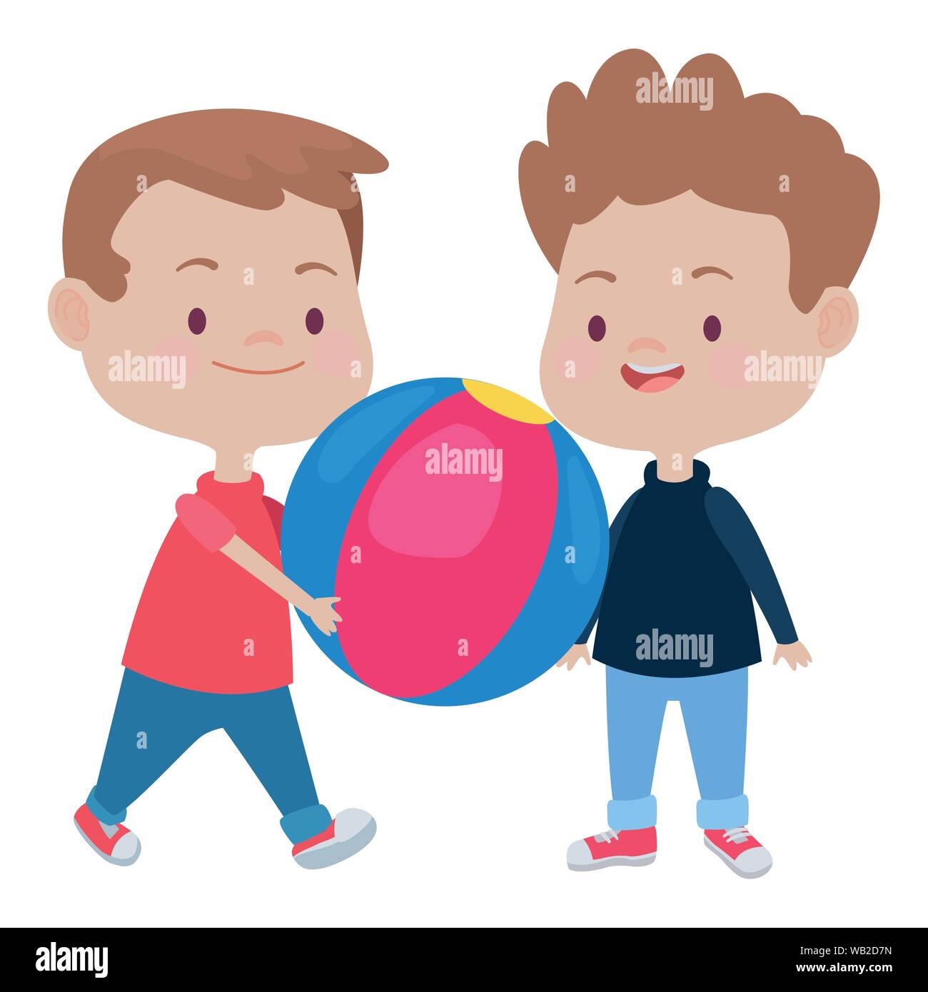 Cute happy kids having fun cartoons Stock Vector Image & Art - Alamy