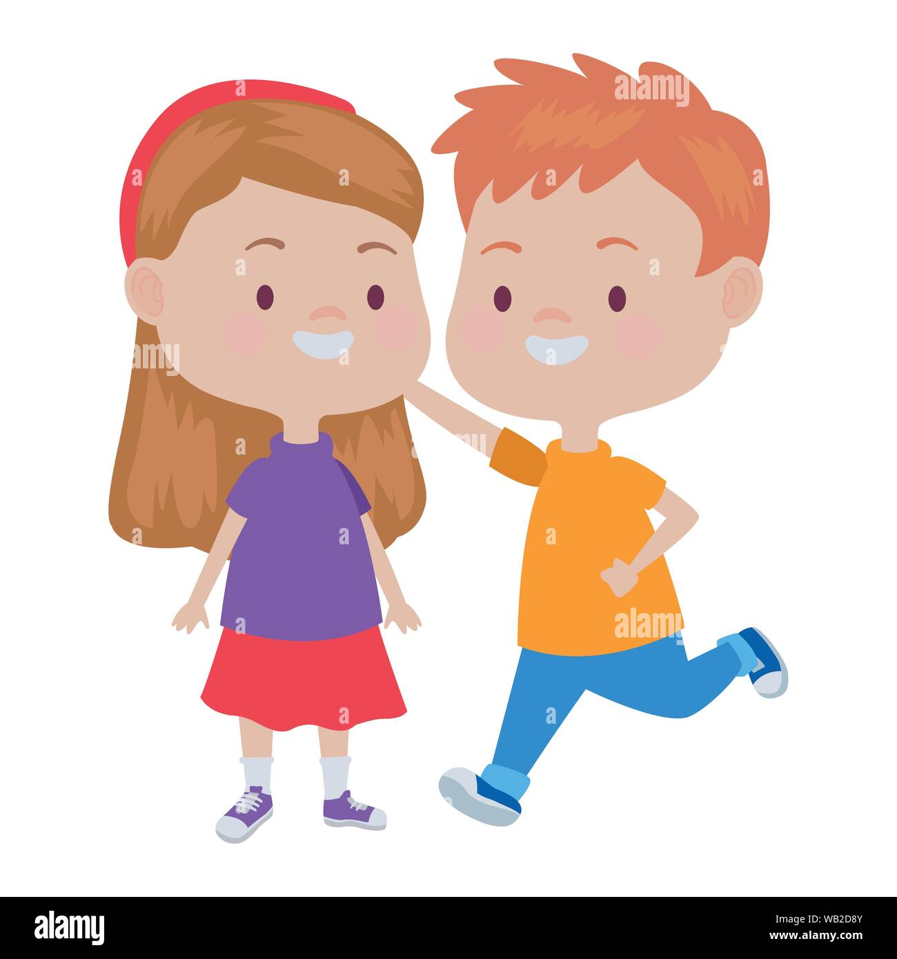 Cute happy kids having fun cartoons Stock Vector Image & Art - Alamy