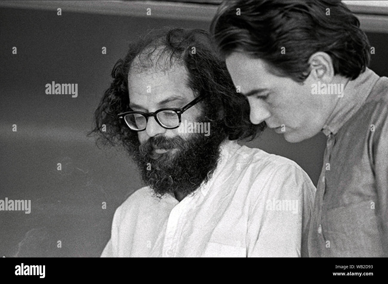 Beat poets Allen Ginsberg, Michael McClure, San Francisco, 1965 Stock ...