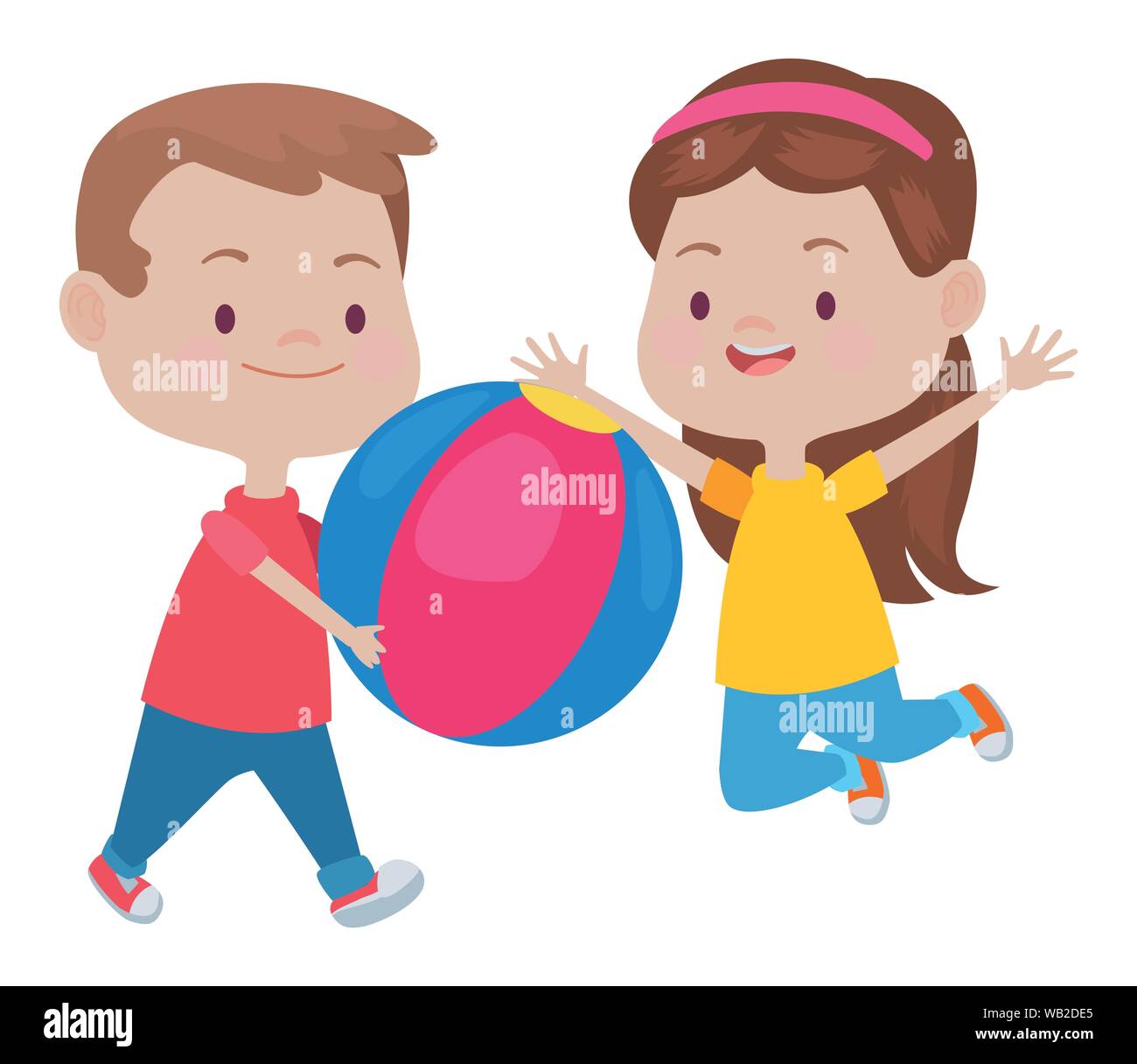 Cute happy kids having fun cartoons Stock Vector Image & Art - Alamy
